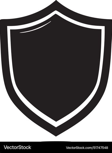 Shield Black And White Royalty Free Vector Image