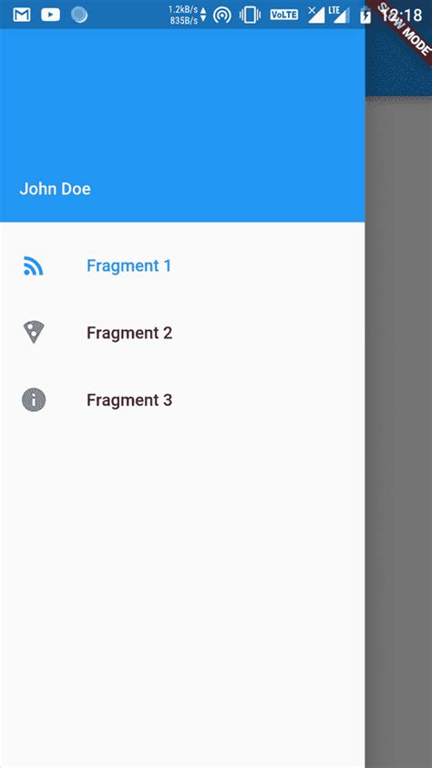 Flutter Setting Up A Navigation Drawer With Multiple Fragments