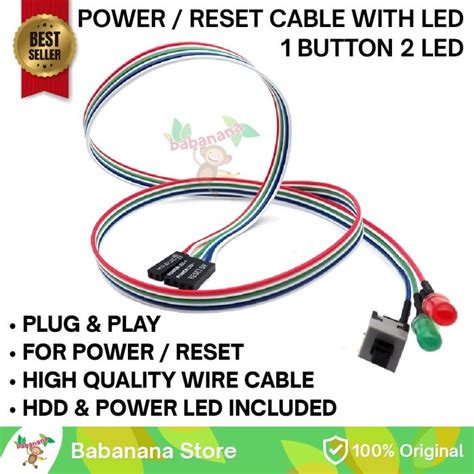Jual Tombol Power Atau Reset Switch Kabel Cable Computer Case Hdd Light Pc Jakarta Utara