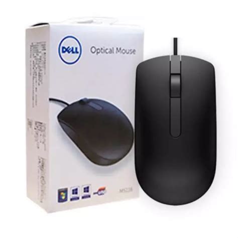 Genuine Dell Usb Optical Scroll Wheel Black Mouse Ms116 3520