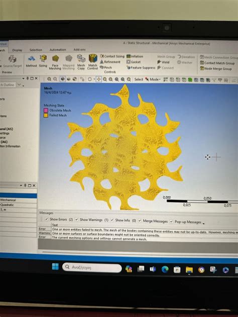Cannot Mesh Gyroid Structure Ransys