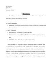 Understanding The WH Framework For Ethical Business Decisions Course Hero