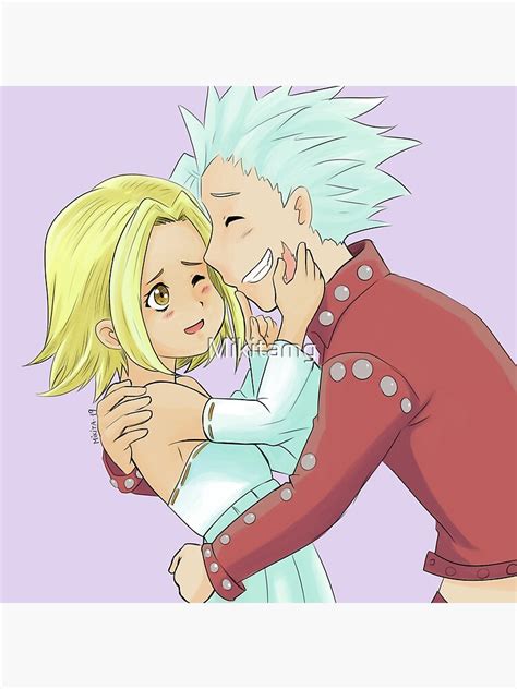 Elaine And Ban Nanatsu No Taizai Poster By Mikitamg Redbubble
