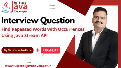 Find Repeated Words With Occurrences Using Java Stream Api Learn With
