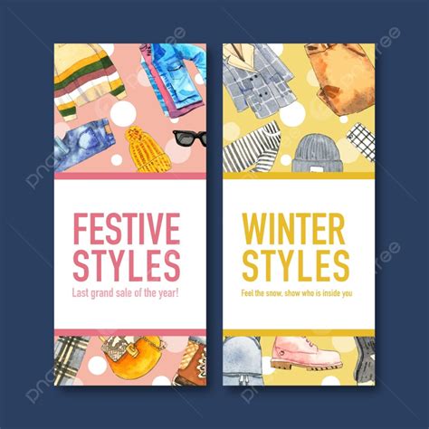 Winter Style Flyer Design With Sweater Template Download On Pngtree