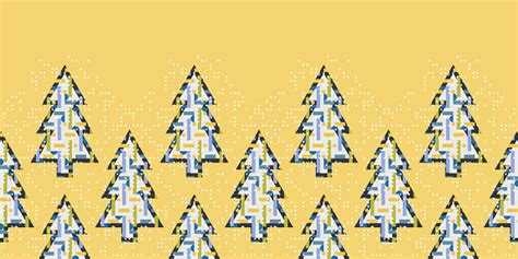 ลวดลายเส้นขอบแนวนอนคริสต์มาสที่มีสีสันด้วยต้นคริสต์มาสที่มีเทียนและดาวบนพื้นหลังสีเหล ภาพประกอบ