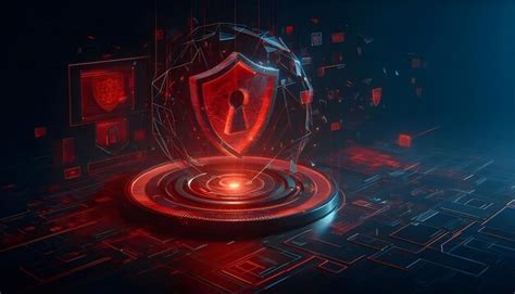 Cyber Security And Data Protection Padlock Protecting Business City And