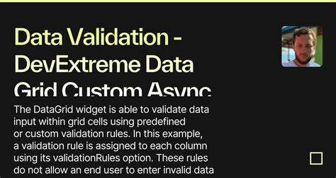 Data Validation Devextreme Data Grid Custom Async Validation