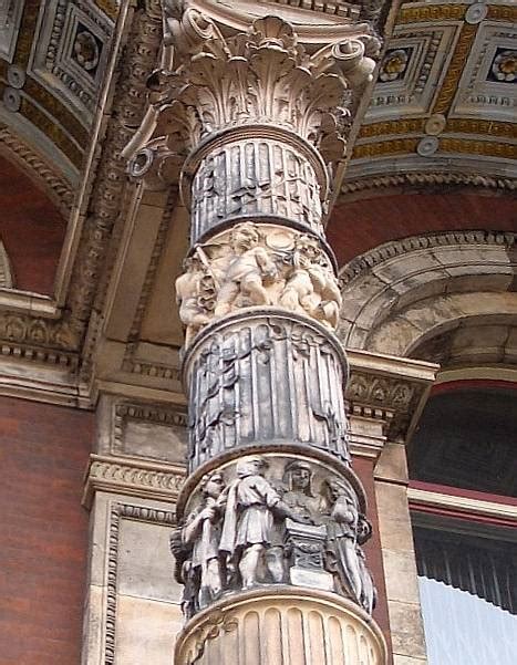 Ornamented Pillar And Tiling Henry Cole Building Victoria And Albert