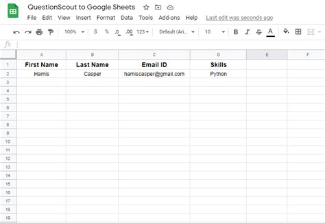How To Add QuestionScout Submissions To Google Sheets Pabbly