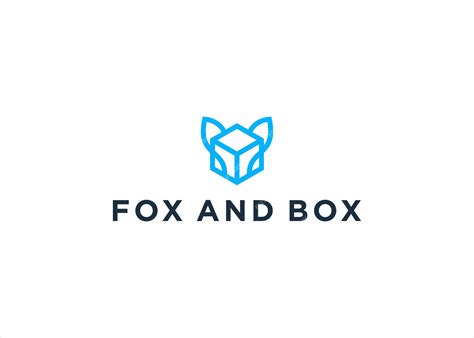 Premium Vector Fox Box Cube Geometric Logo Design Vector Line Art