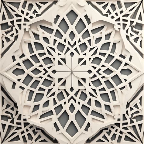 Intricate Symmetrical Geometric Pattern In Ivory And Gray Seamless Pattern Playground