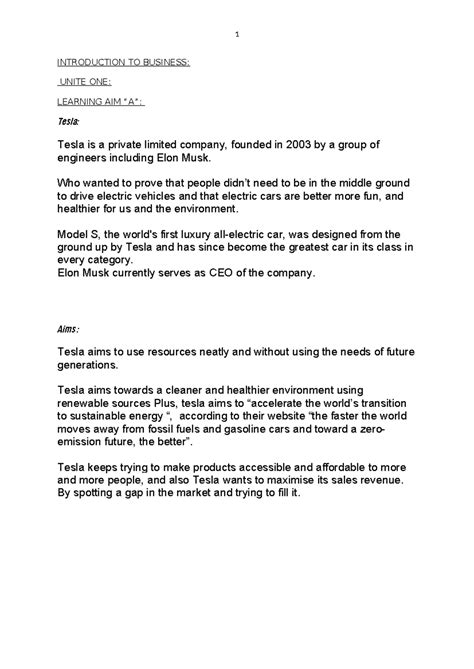 Betec Business A Good Assignemt To Give An Overview To How An