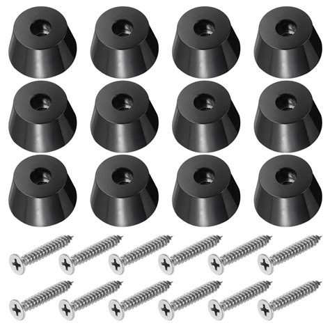 Uxcell Cutting Board Feet Non Slip Rubber Feet Bumpers With Screws 12