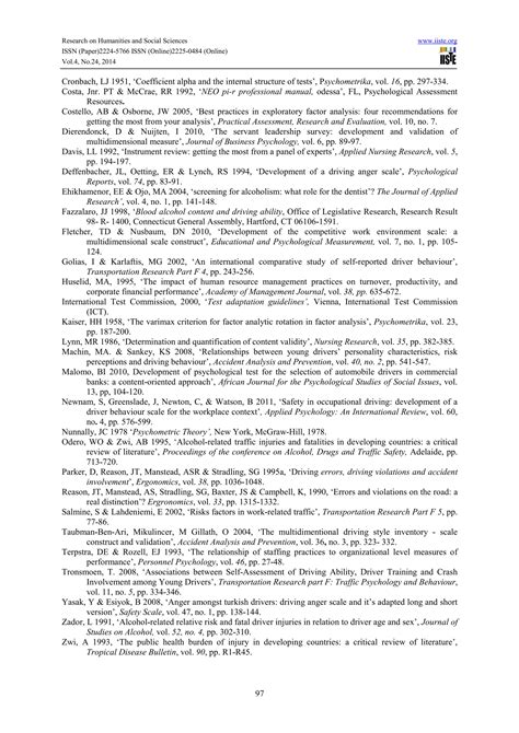 Development And Validation Of A Psychological Scale For Work Related Drivers Pdf