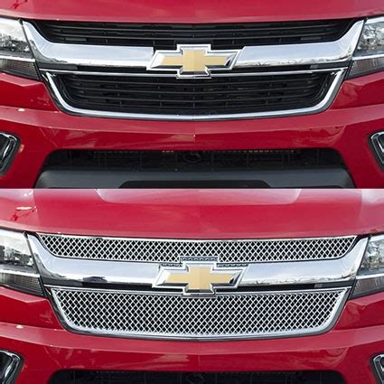 Chevrolet Colorado Chrome Mesh Grille Overlay 2015 2016 2017 2018