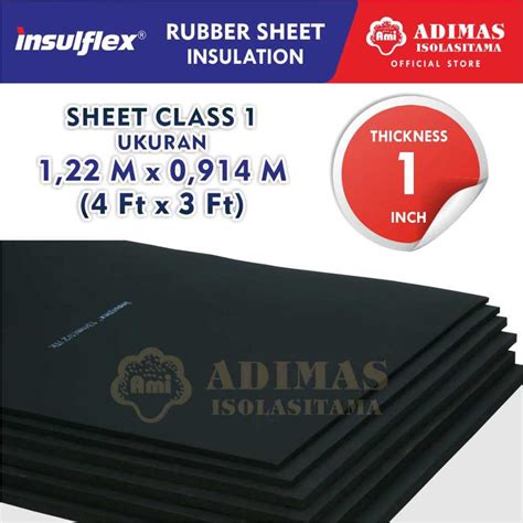 Jual Insulflex Sheet Tebal 1 Inch Insulasi Class 1 Lembaran Bahan Rubber Shopee Indonesia