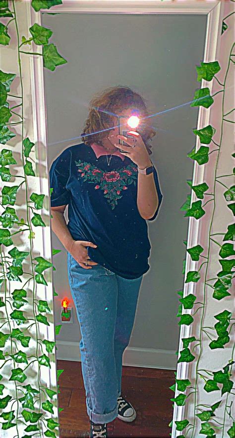 Alt Mom Jeans Thrifted Outfit Ideas Inspo Converse Style Collar Shirt