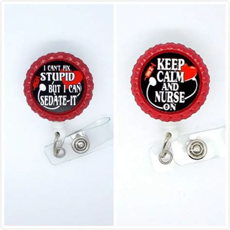 Cardiac Care Nurse Badge Holder Retractable Id Badge Reel Nurse Badge