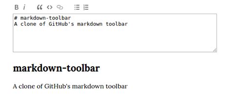 Github Nikolasmarkdown Toolbar A Clone Of Githubs Markdown Toolbar