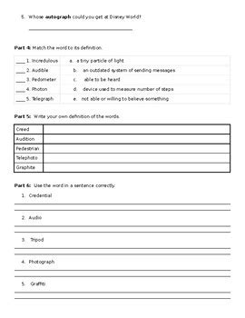 Root Words Quiz Graph Photo Cred Aud Audi Ped Pod By Planned And Prepped