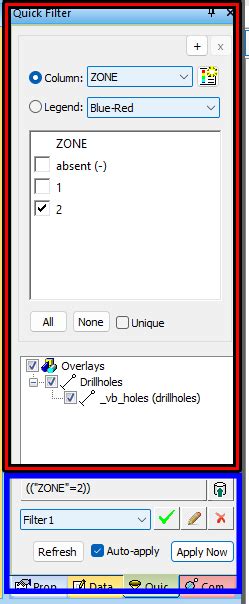 Quick Filter Control Bar