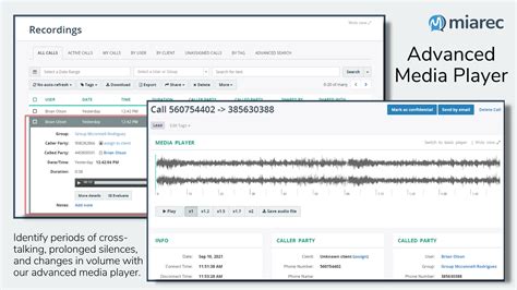 Synchronized Call Recording Playback MiaRec