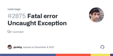 fatal error uncaught exception · issue 2875 · roots sage · github