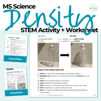 Science Density STEM Activity With Worksheet By The MINTful Classroom