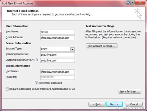 How To Configure Outlook POP3 Access In Outlook 2013