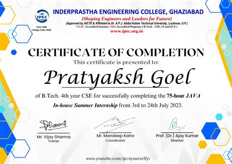 Pratyaksh Goel On Linkedin Javainternship Professionaldevelopment Nextchapter Careergrowth