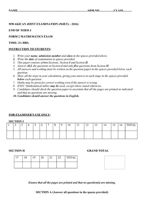 Mathematics Form 2 Mod23042022001 Studocu