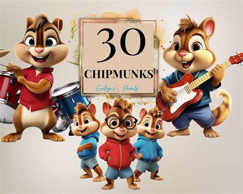 Alvin En De Chipmunks Kleurplaten Brittany Alvin Chipmunk Etsy