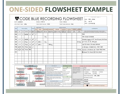 Code Blue Recording Flowsheet Printable Pdf Download Etsy