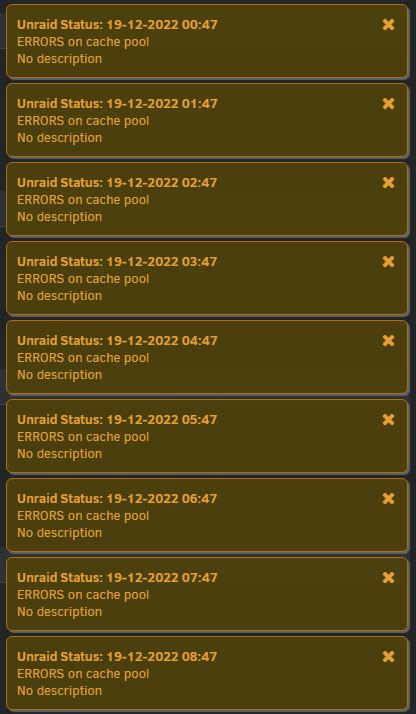 ERRORS On Cache Pool No Description After Switching Cache From Btrfs