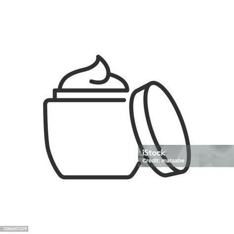 항아리에 크림 선형 아이콘 열림 편집 가능한 획이 있는 선 건강관리와 의술에 대한 스톡 벡터 아트 및 기타 이미지 건강관리와 의술 건강한 생활방식 공란 Istock