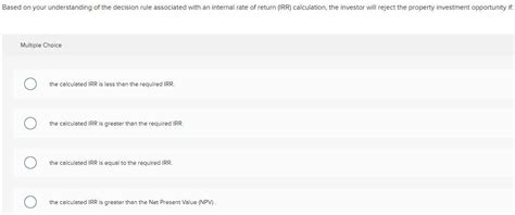Solved Based On Your Understanding Of The Decision Rule Chegg Com