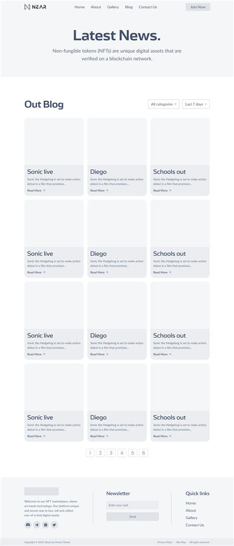 NFT Website UI UX Design Blog Page On Behance