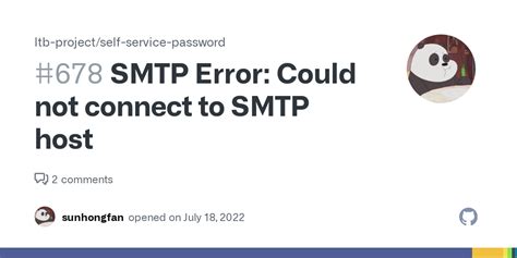Smtp Error Could Not Connect To Smtp Host · Issue 678 · Ltb Projectself Service Password · Github
