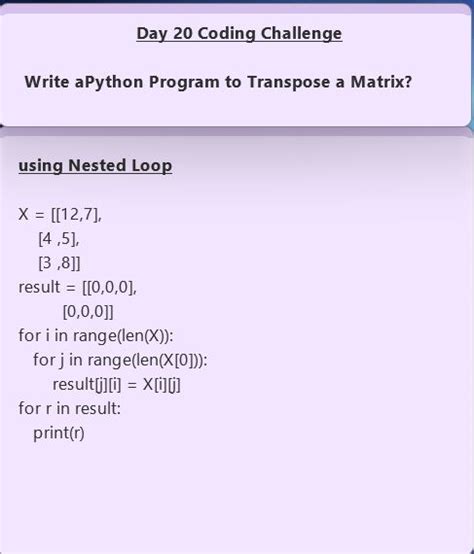 Ankithkumar Chillapalli On Linkedin Python Matrixmanipulation