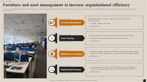 Streamlining Facility Management Furniture And Asset Management To Increase Organizational