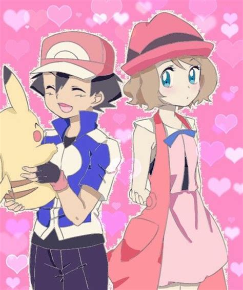 Satoshi Serena Pokemon Personajes Cosas De Pokemon Pokemon Iniciales