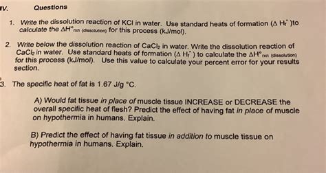 Solved Vy Questions 1 Write The Dissolution Reaction Of