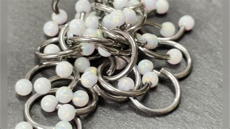 Сережка циркуляр подкова титановая с опалами выбор Youtube