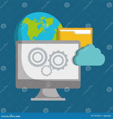 Data Center And Web Hosting Design Stock Vector Illustration Of Safe