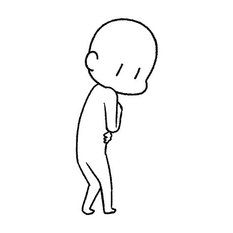 肩をすくめる まんがのそざい