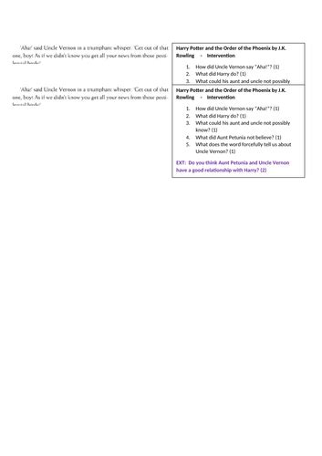 Ks2 Reading Intervention Retrieval Teaching Resources