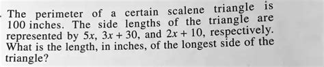 solved scalene triangle is the perimeter of certain of the triangle