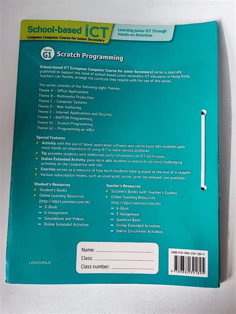 Pearson School Based Ict G1 Scratch Programming 興趣及遊戲 書本 And 文具 教科書 Carousell