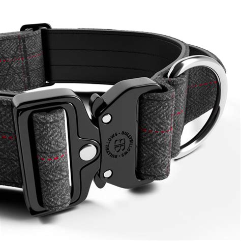 5cm Tweed Combat® Collar With Handle And Secure Clip Stone Grey